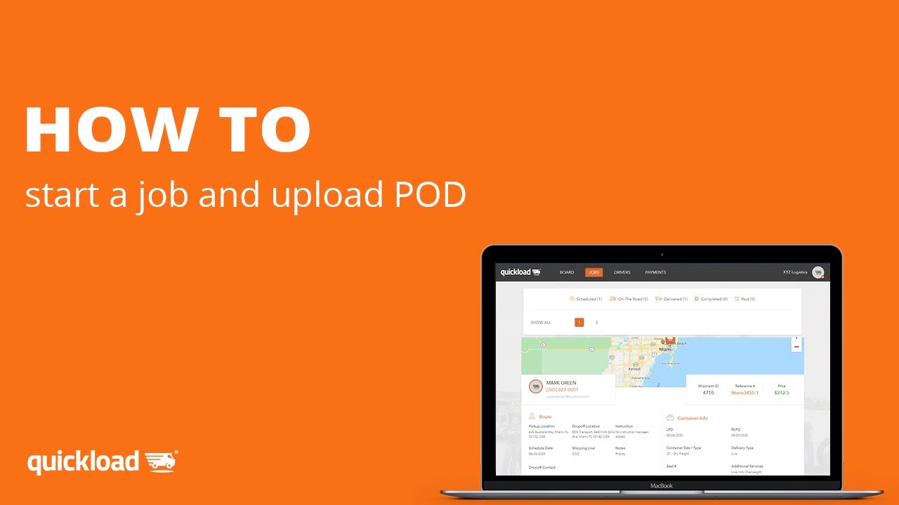 How to start a new job and upload POD? | QuickLoad - YouTube