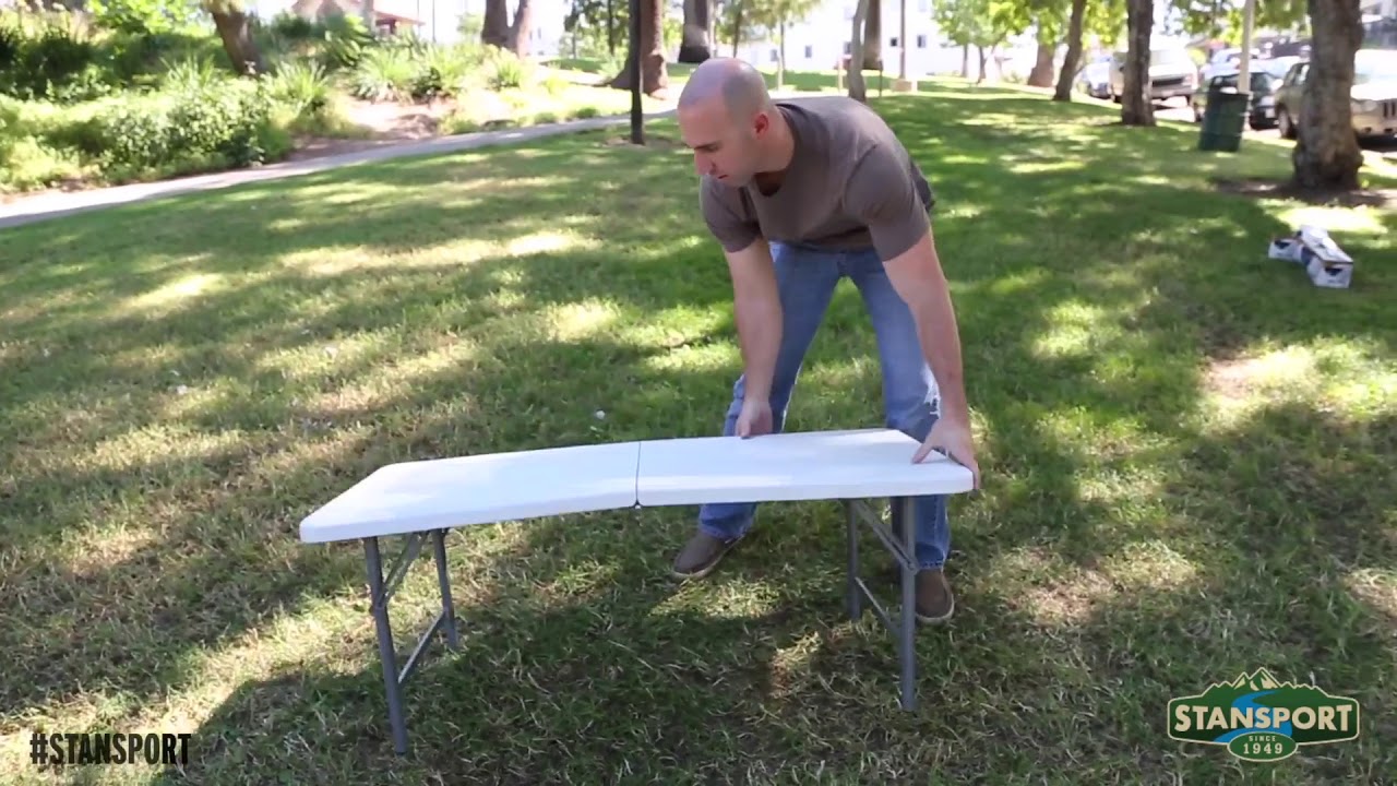Stansport How To Camp Table with Adjustable Legs - YouTube