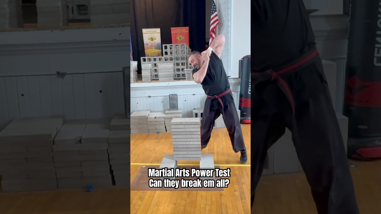Evaluating Striking Power | Arm Kick Concrete Breaking #martialarts # ...