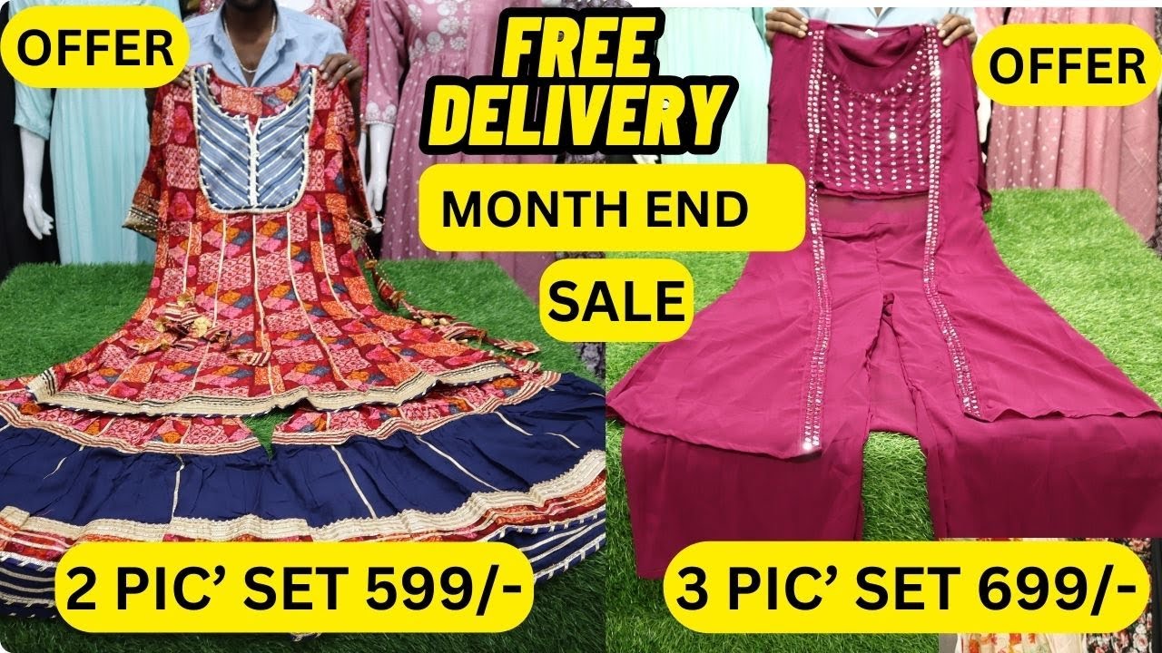 FREE SHIPPING + MONTH END SALE ||PARTY WEAR 2PIC & 3PIC SET'S ||OFFER ...