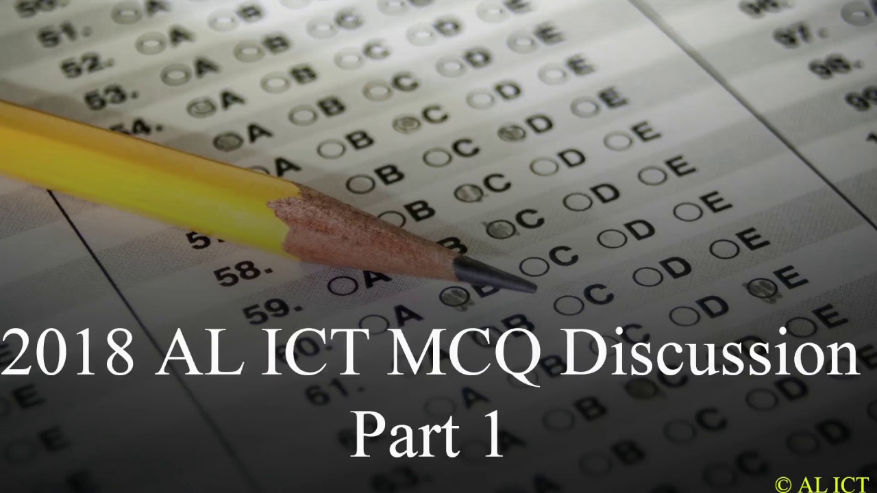 2018 AL ICT MCQ Discussion - Part 01 - YouTube