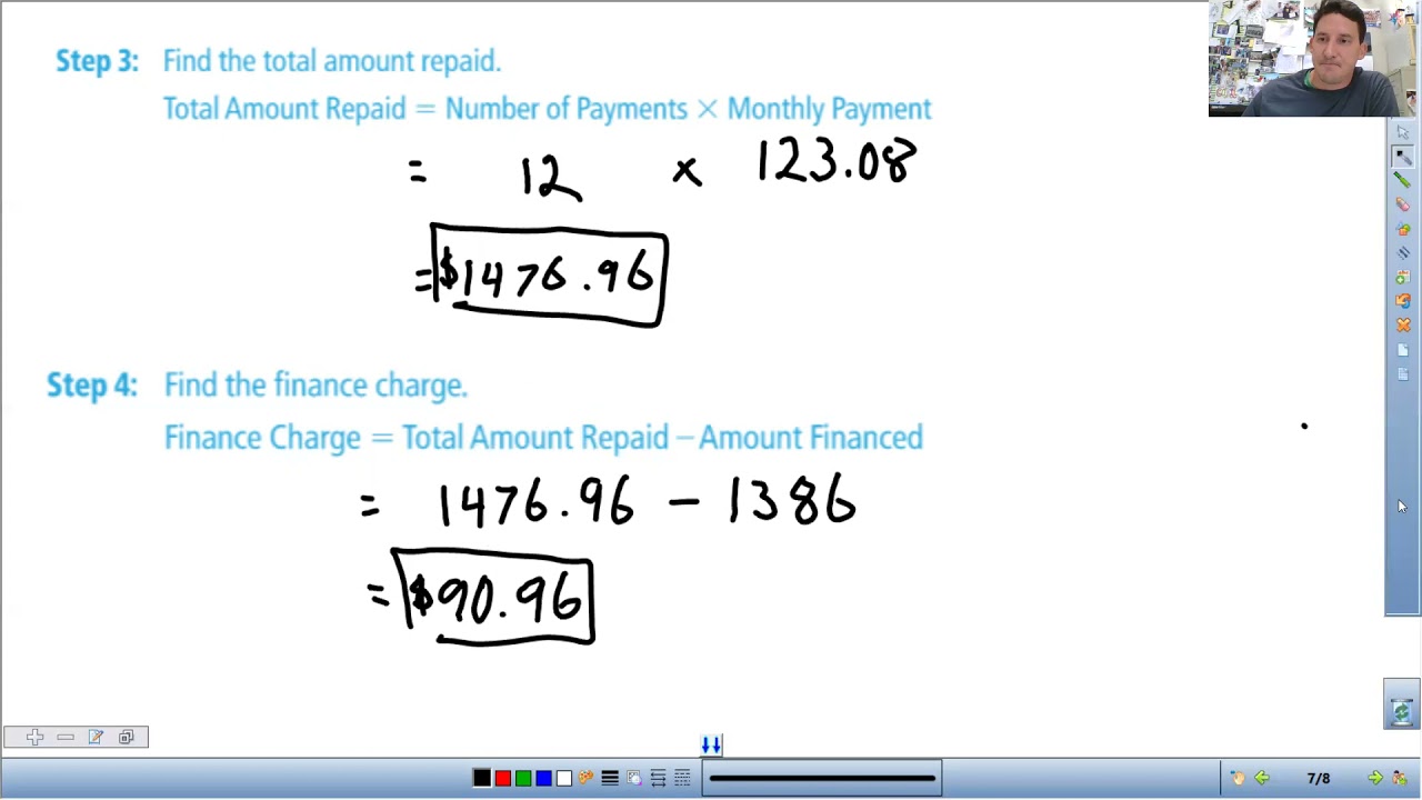 Financial Math 8.3 Installment Loans - Monthly Payments - YouTube