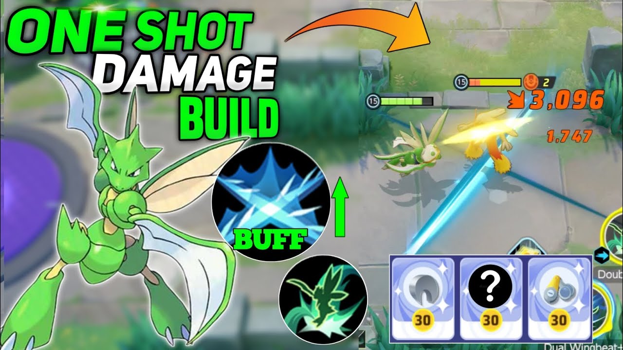 Scyther New One Shot Damage Build for Dual Wingbeat and Double Hit ...