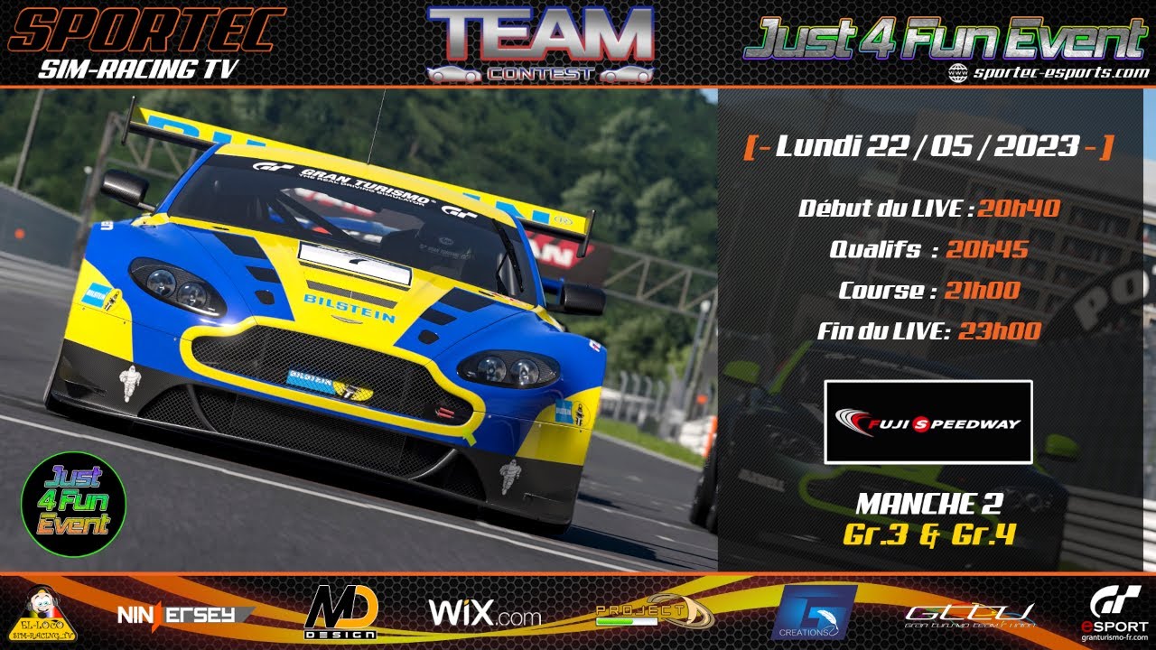 [- SPORTEC Sim-Racing TV -] TEAM CONTEST / MANCHE 2 / JUST 4 FUN EVENT ...