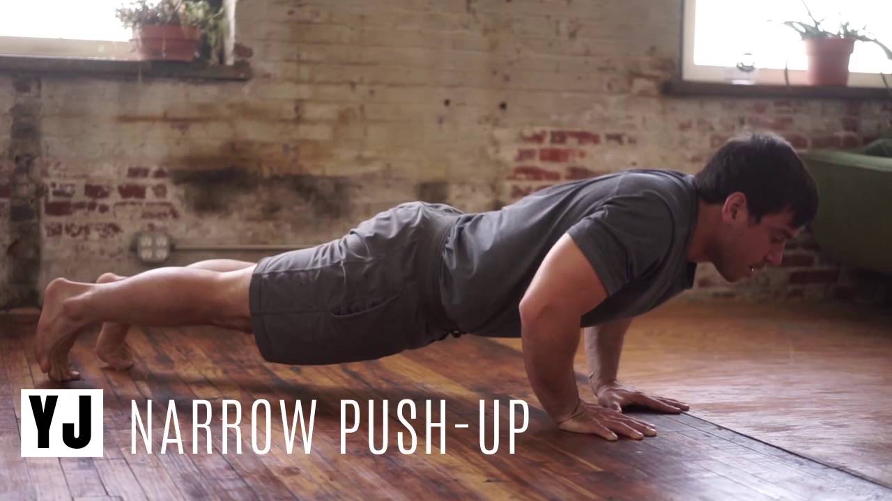 Narrow Push-Ups - YouTube
