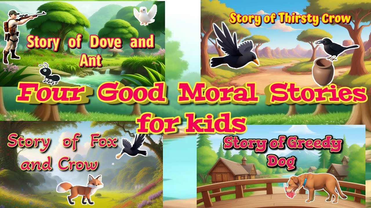 Four Good Moral Stories for Kids with 3d illustrations and animations ...
