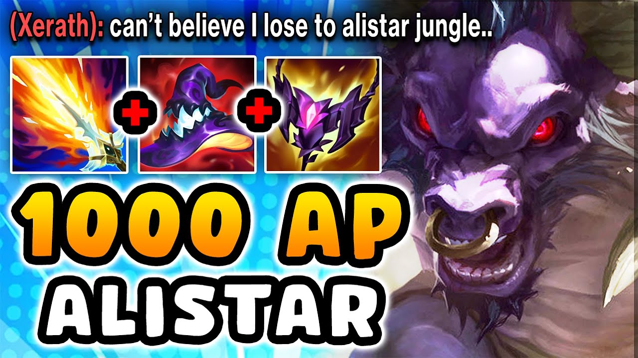 When Alistar Jungle gets 1000+ AP it's Game Over.. (enemy tilted) - YouTube