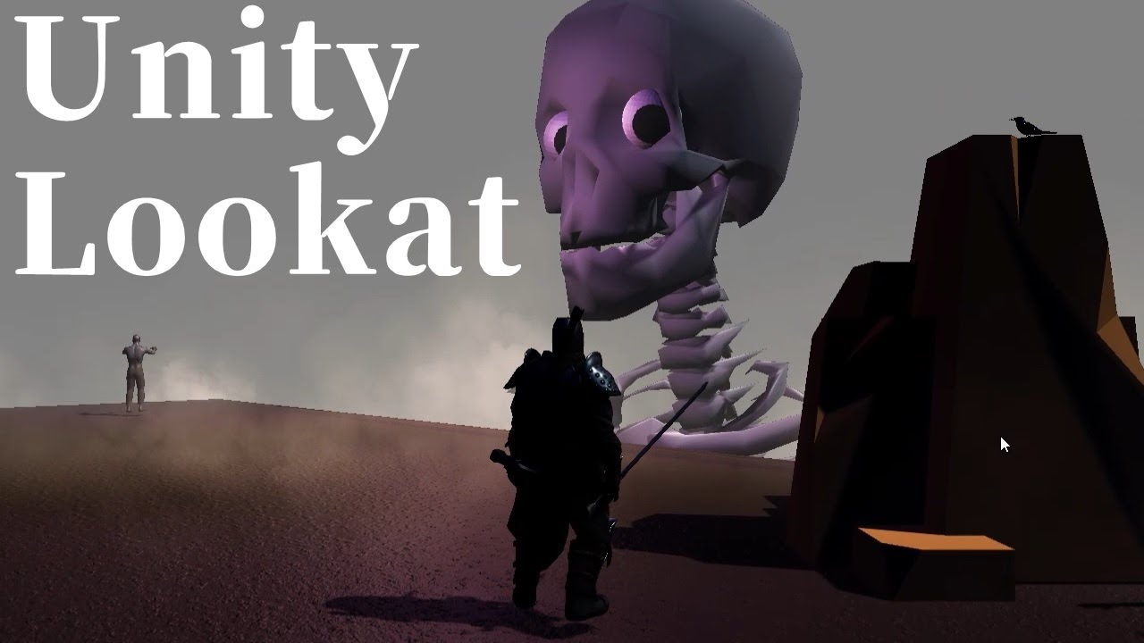 UnityでLookatで目玉を動かしてみた - YouTube