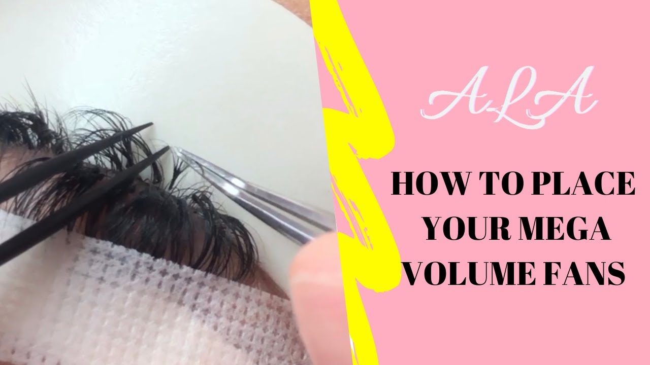 Placing your mega volume Fans! Eyelash Extensions | Mega Volume - YouTube