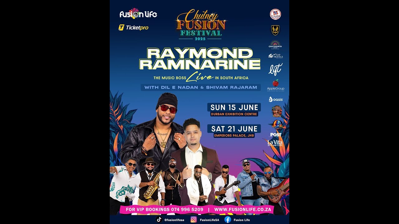 Raymond Ramnarine, The Music Boss & Shivam Rajaram Live in South Africa ...