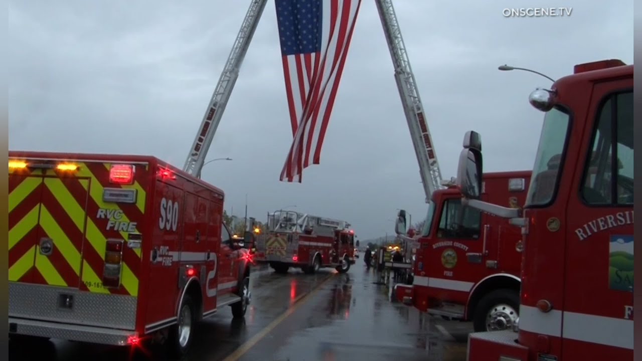PERRIS PROCESSION FOR FALLEN FIREFIGHTER - YouTube