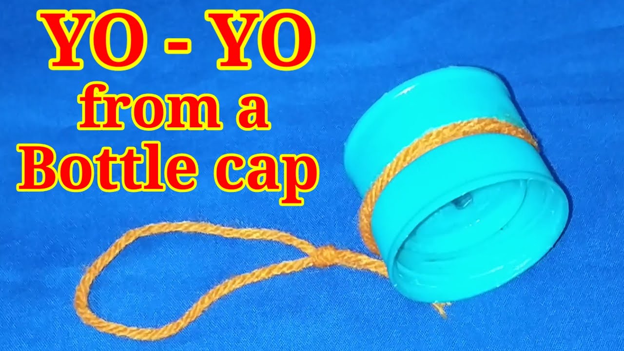 How to make YOYO Easy bottle cap || how to make spinning homemade toy ...