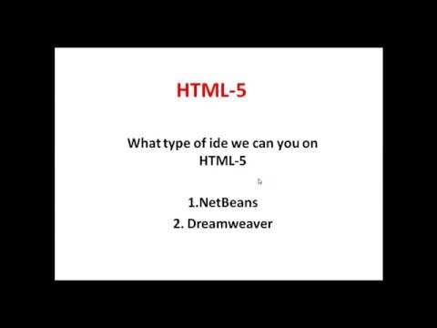 what type of ide we can use on html 5 - YouTube