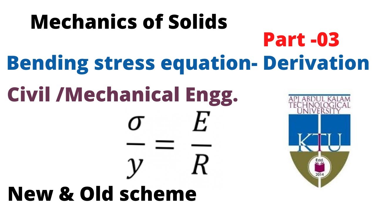 Theory of simple bending-Part 3|Bending stress equation| MECHANICS OF ...
