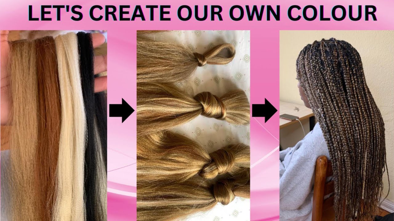 BRAIDS - BOX BRAIDS - BEGGINNER FRIENDLY - Mix Colour Briads - YouTube