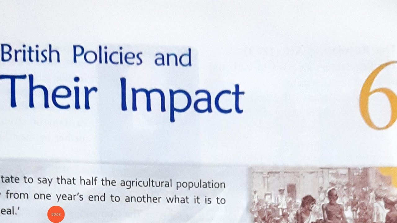 ICSE class 8 history chapter 6 British Policies and Their Impact - YouTube