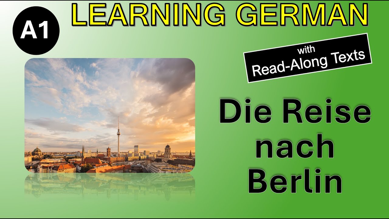 ⬛🟥🟨 Learn German A1: Travel (Travel Terminology) | Read-Along Story ...