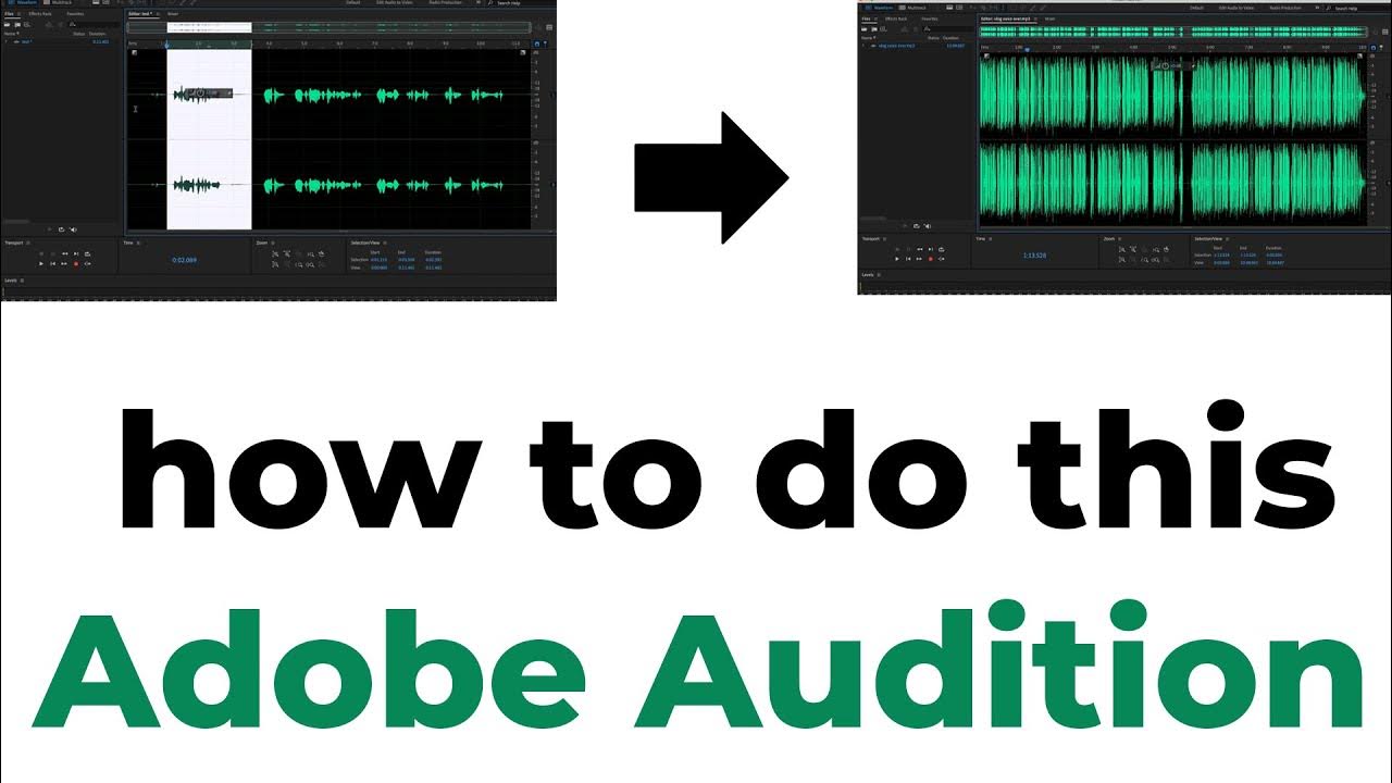 Adobe Audition Learning Free II Editing Audio Basic to Advanced Tutorial - YouTube