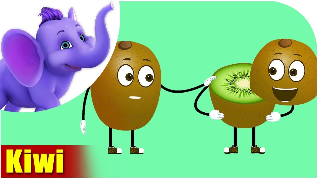 Kiwi Fruit Rhyme for Children, Kiwi Cartoon Fruits Song for Kids - YouTube