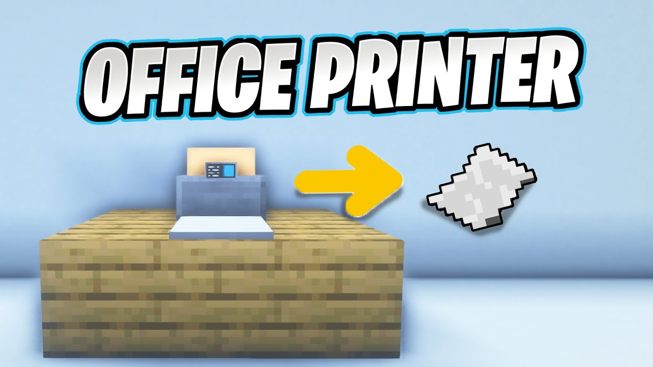 Minecraft: Office Printer Build Hack Tutorial! - YouTube