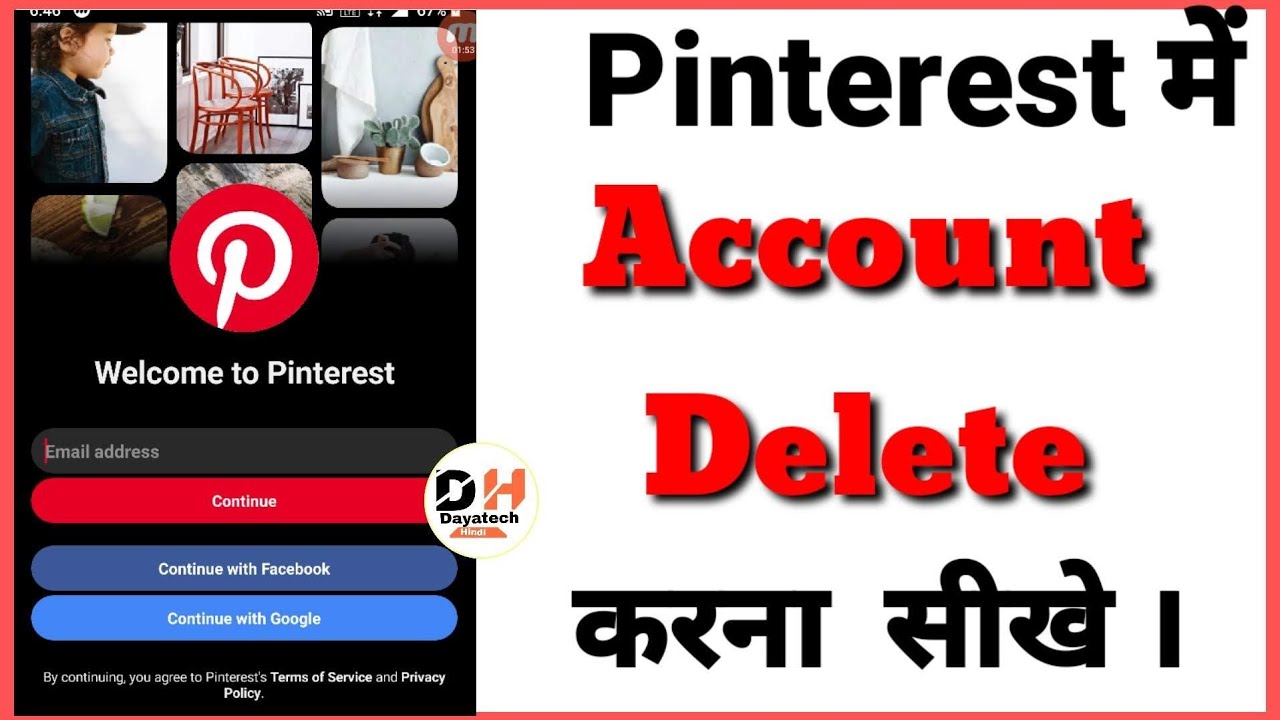 How to deactivate Pinterest account || how to delete Pinterest account ...