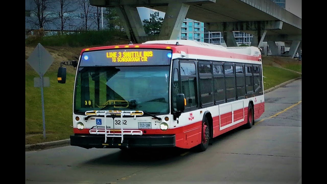 TTC ~ 2018 Nova LFS # 3196 ~ Bus Ride on Line 3 Shuttle Bus Southbound ...
