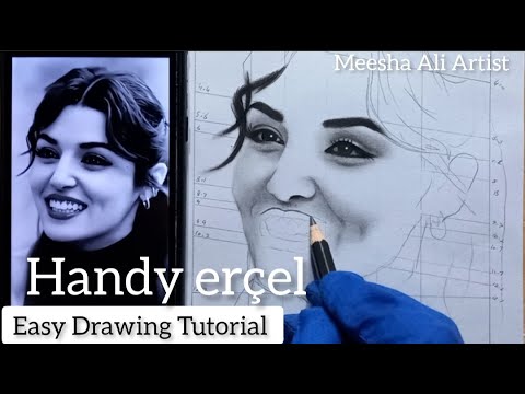 How to Draw Hande Erçel | Outline and Shading Tutorial Step by step ...