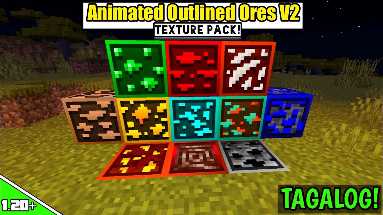 Animated Outlined Ores V2 Texture Pack For Version 1.20+ | CraftGamerz ...