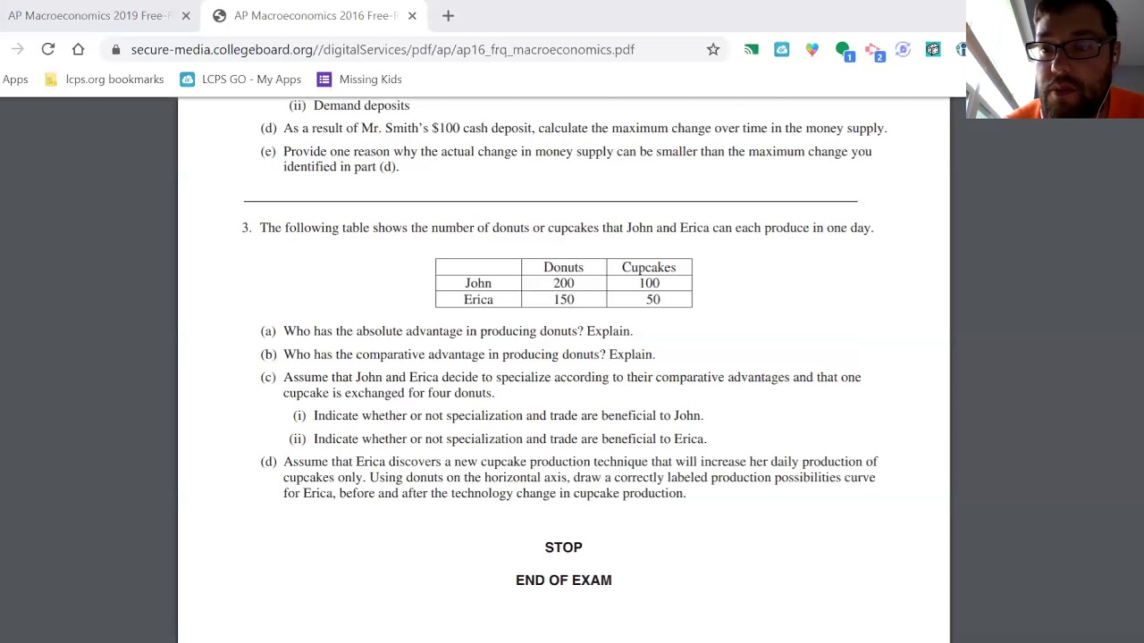 2016 AP Macro FRQ #3 - YouTube