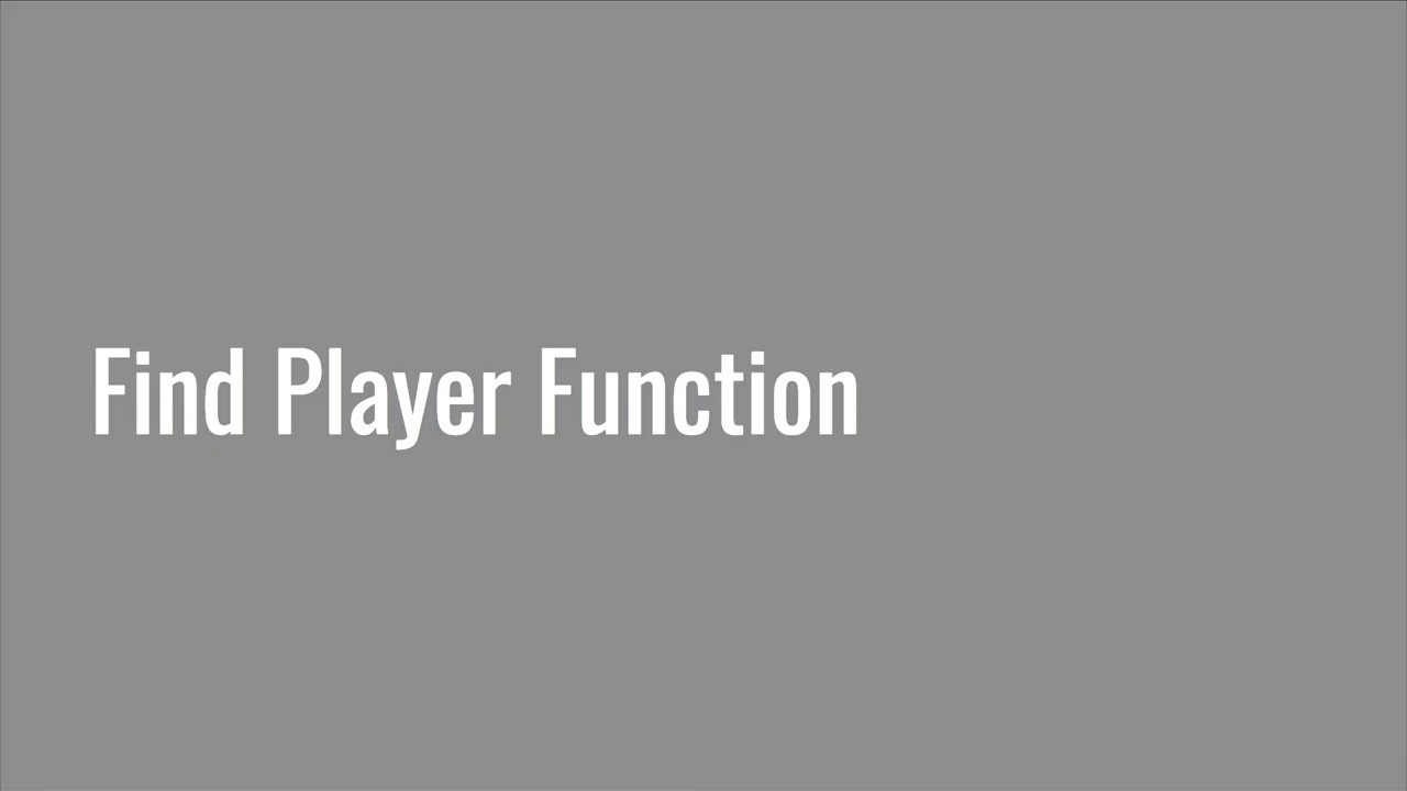5.5 Creating Our Find Player Function - YouTube