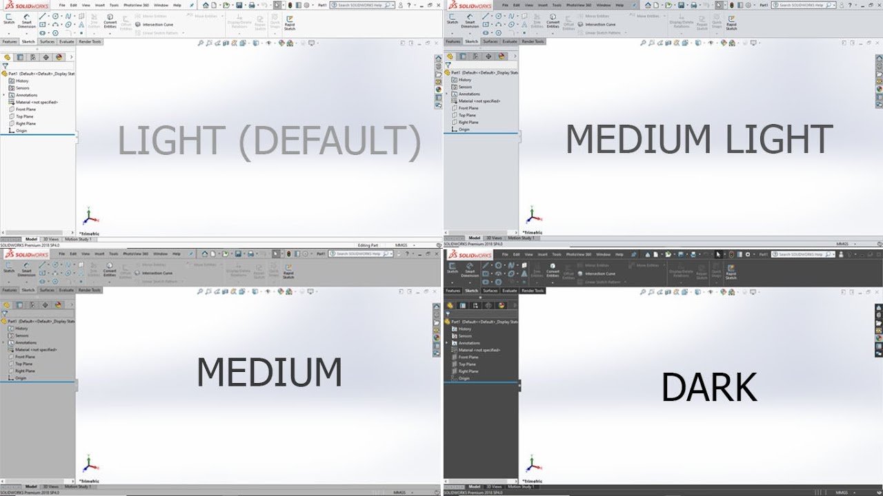 Changing background color of Solidworks 2018 - YouTube