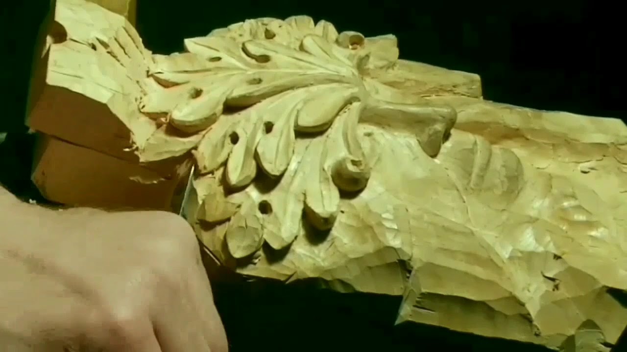Woodcarving the Green man - YouTube