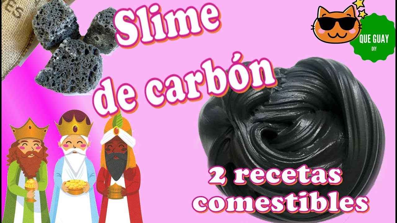 Slime de carbón comestible Manualidad SANTOS REYES MAGOS 👑 recetas ...