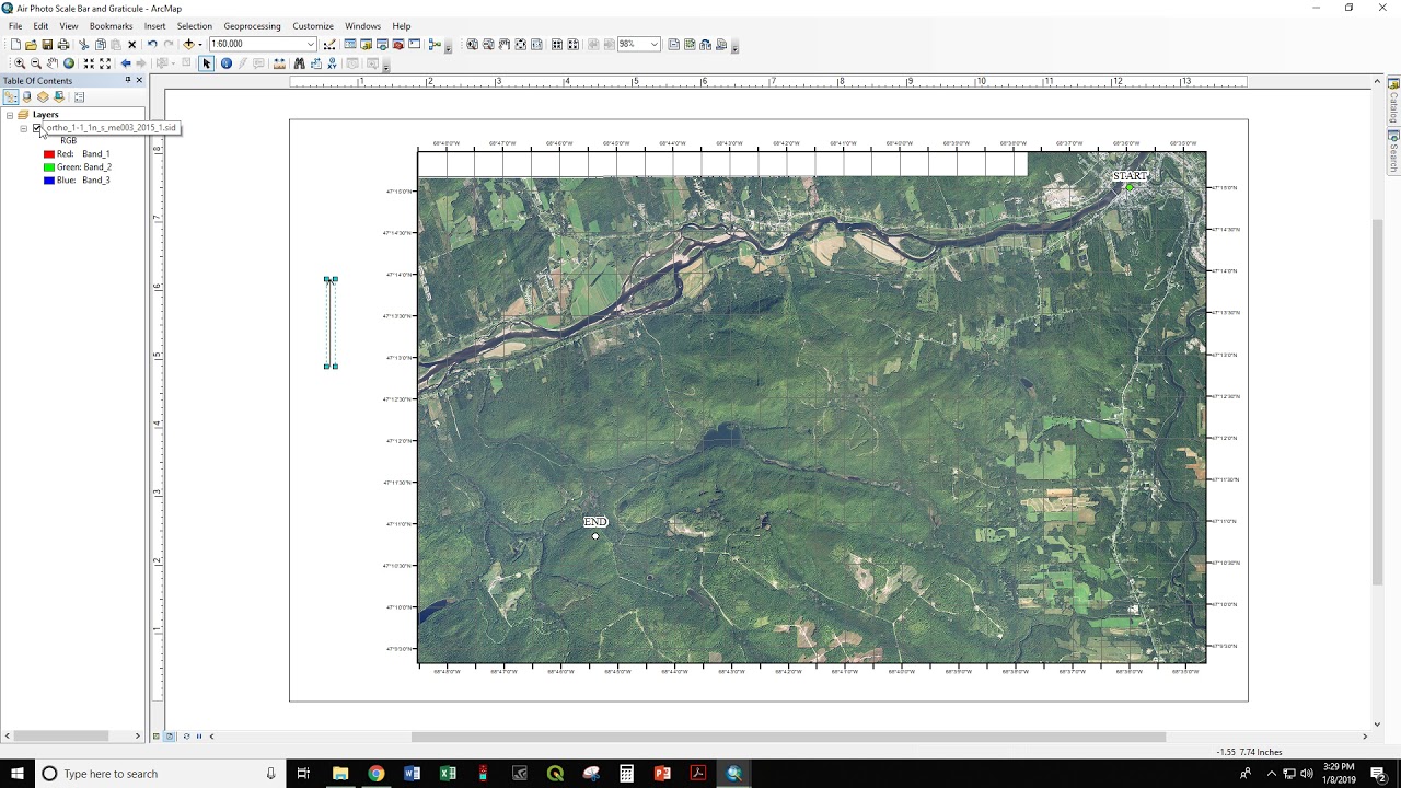Magnetic and True North Arrows in ArcMap 10.6.1 - YouTube
