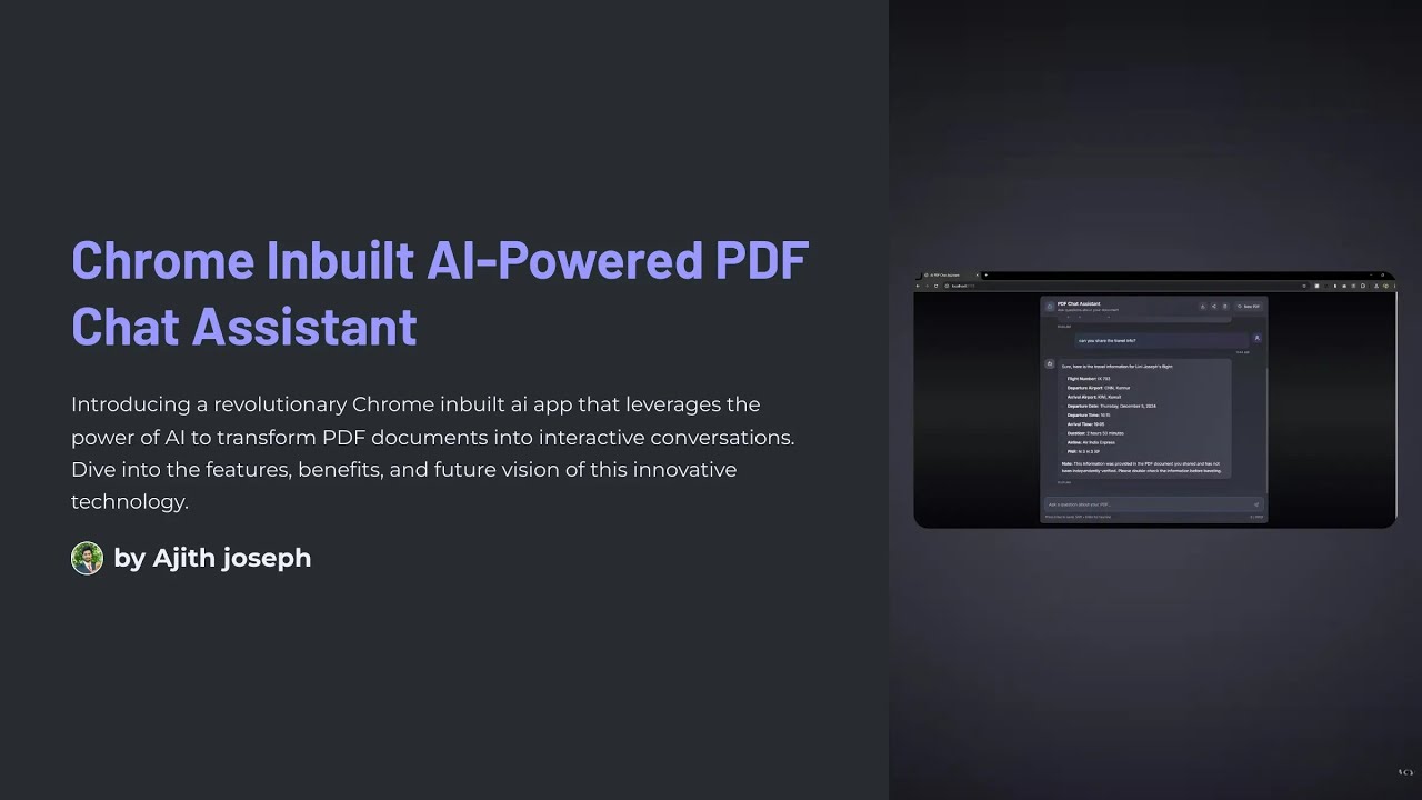 Chrome inbuilt ai PDF Chat Assistant - YouTube