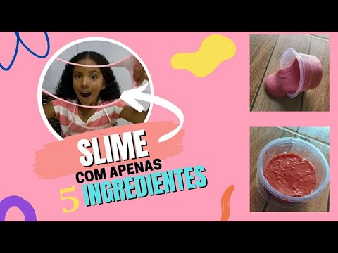 TUTORIAL DE SLIME COM 5 INGREDIENTES - YouTube