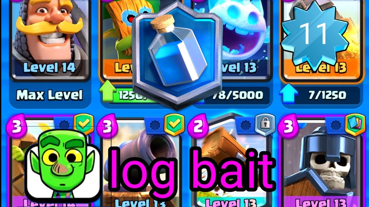 playing log bait in clash royale - YouTube