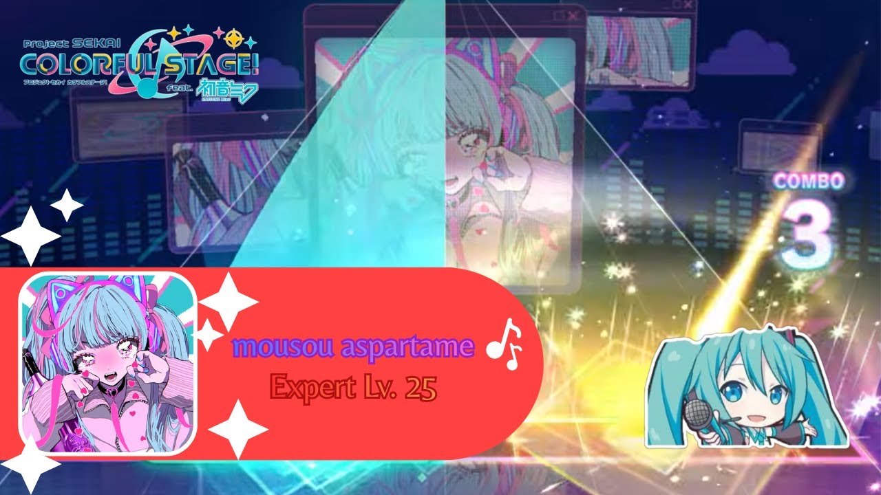 Playing mousou aspartame In Expert Difficulty in Project Sekai | 4K ...