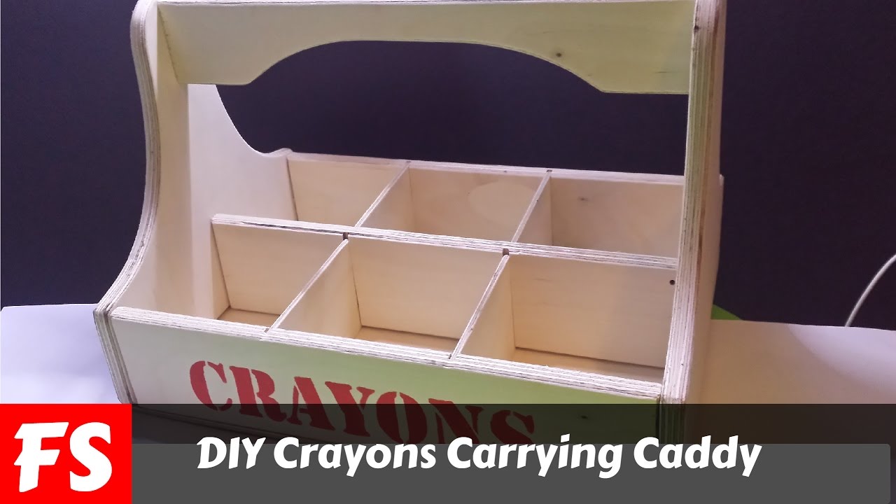 DIY Crayon Carrying Caddy / Organizer (FS Woodworking) - YouTube