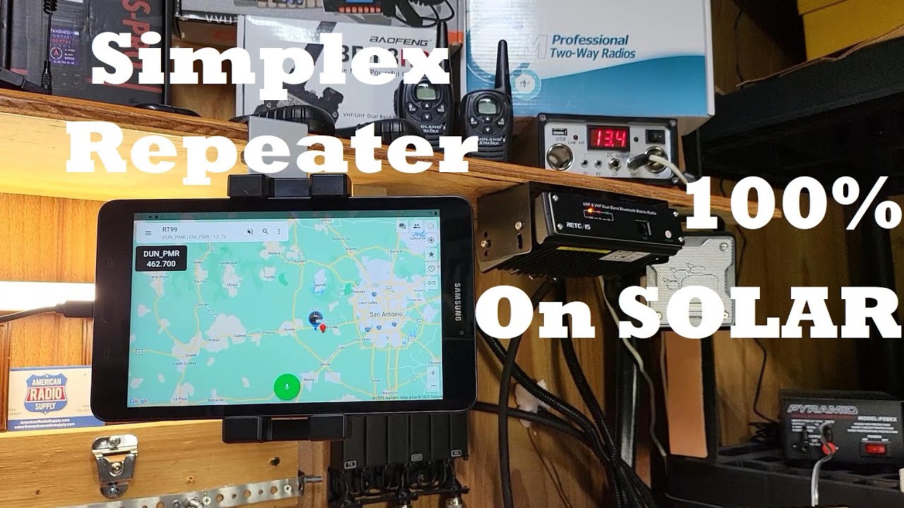 GMRS Simplex Repeater on 100% Solar Power - YouTube