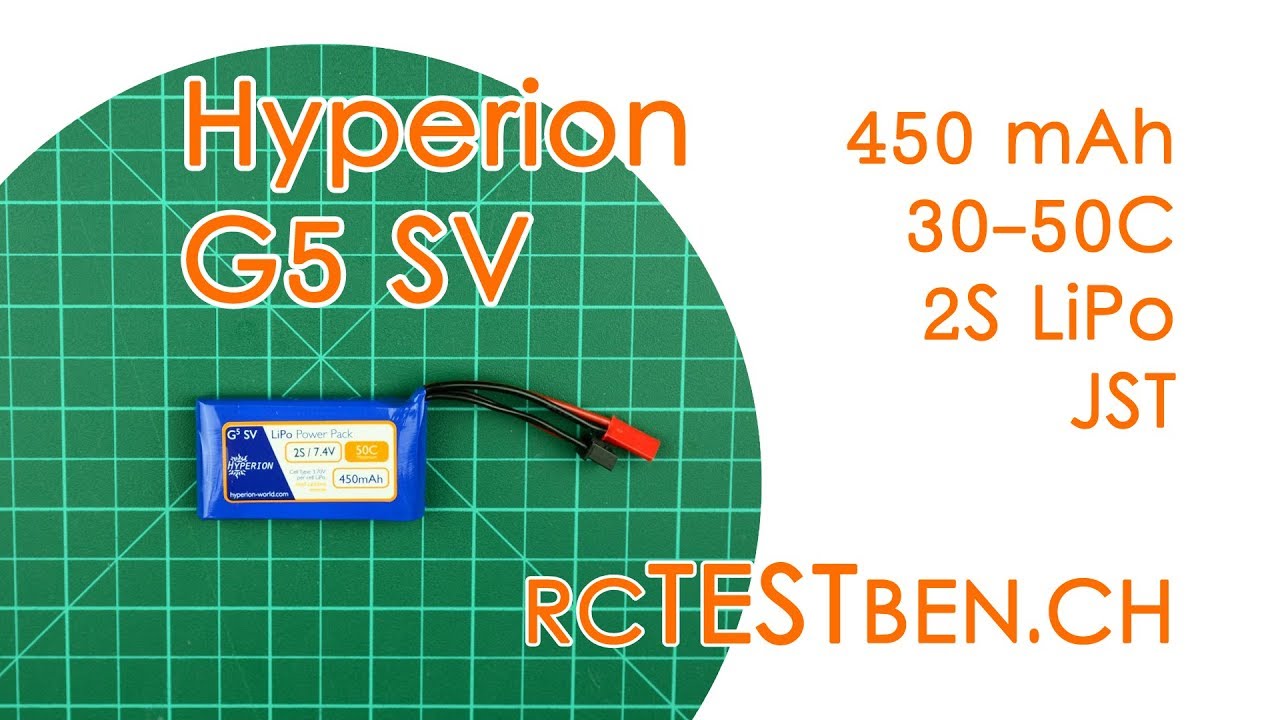 Hyperion G5 SV 2S 450mAh 30C/50C LiPo Battery Testing - RCTESTBEN.CH ...
