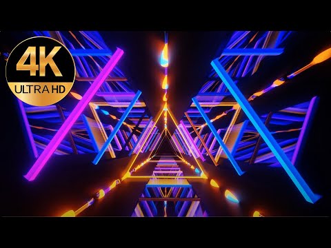 10 Hour Relaxing Neon Live wallpaper 4K , Light No sound, TV Metallic ...