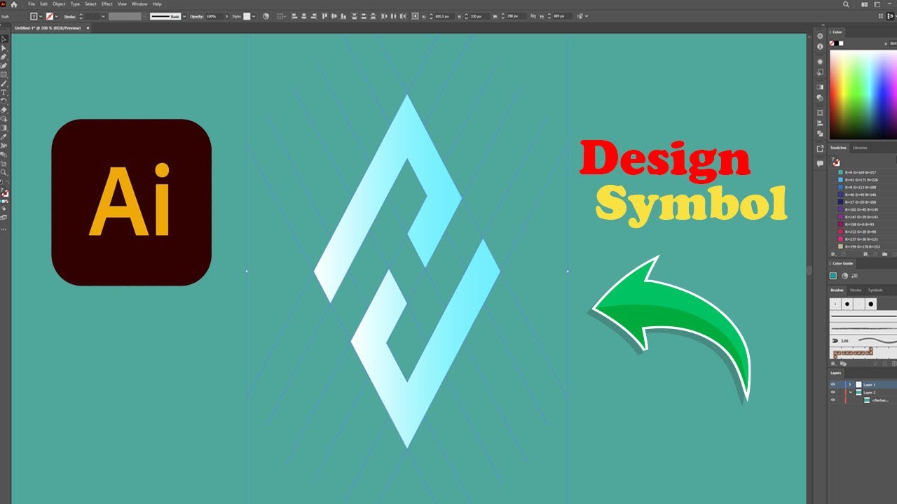 Gird Symbol Design Adobe #adobeillustrator #adobedesign - YouTube