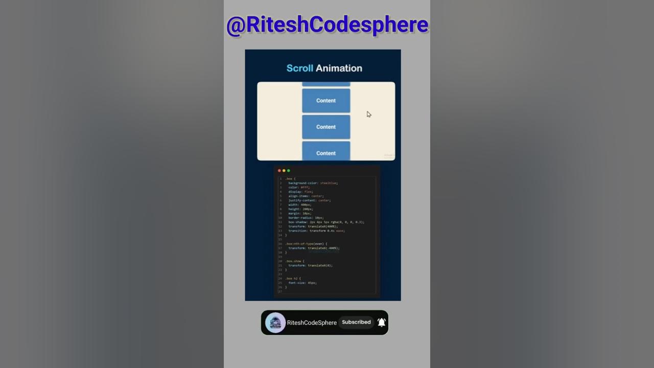 Smooth Scroll Animation #CSSTricks #Animation #Coding #shorts #webdesign #webdevelopment # ...