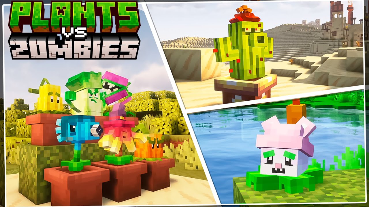 Plantas vs Zombies en Minecraft!! El mejor mod de PVZ review completa ...