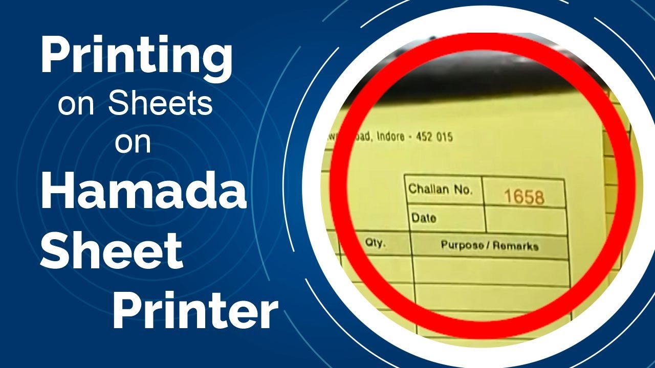 Printing on Sheets on Hamada Sheet Printer - YouTube