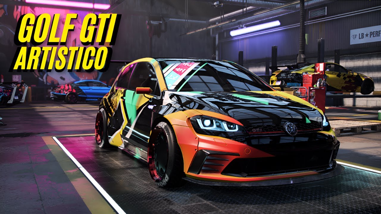 PINTURA ARTISTICA do VW GOLF GTI|NEED FOR SPEED HEAT-GAMEPLAY - YouTube