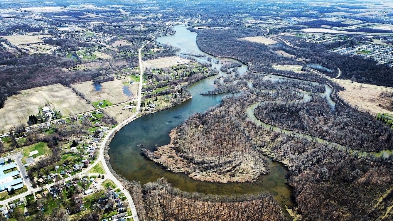 A Great Distance: The Huron River: Drone Footage (Flat Rock, Michigan ...