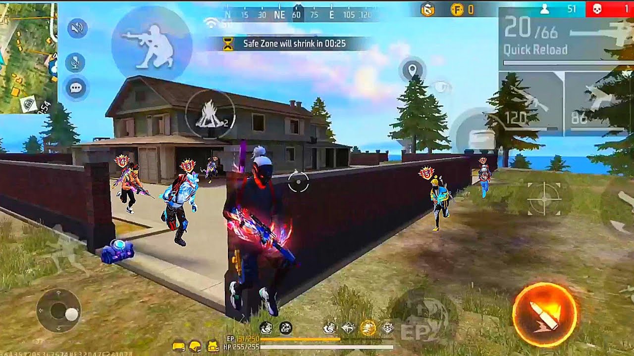 Garena Free Fire #207🔥99% Headshot Rate ⚡| Solo Vs Squad Full Gameplay ...