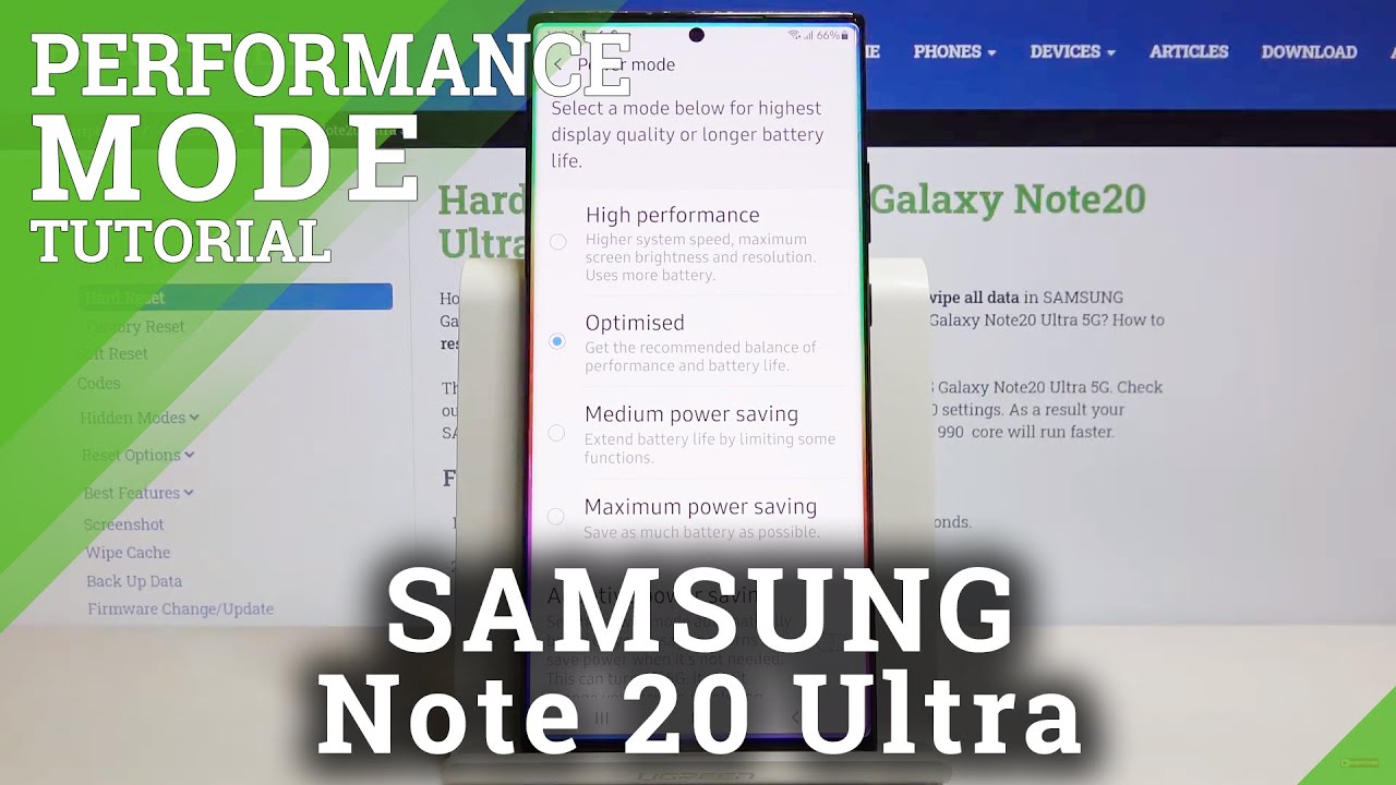 How to Activate High Performance Mode in SAMSUNG Galaxy Note 20 Ultra ...